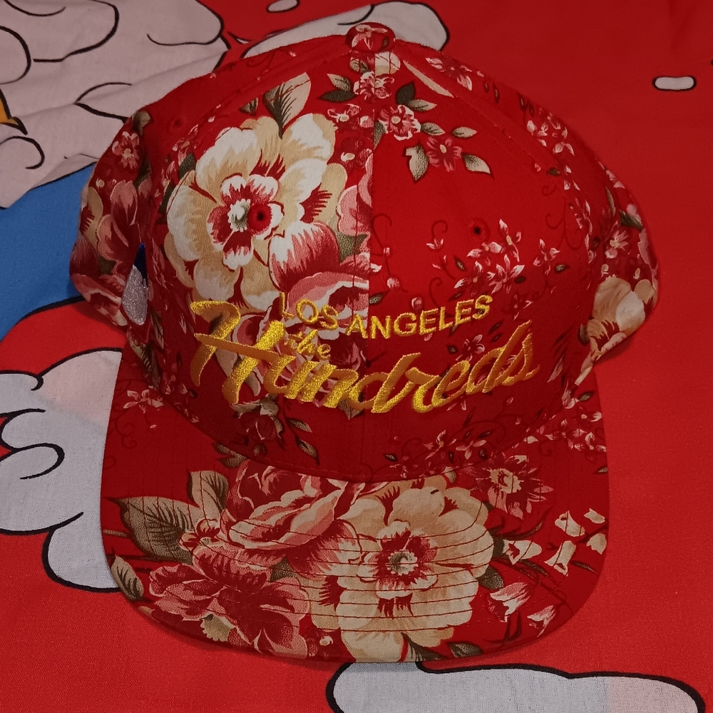 The Hundreds Los Angeles Script Floral Snapback Hat C… - Gem